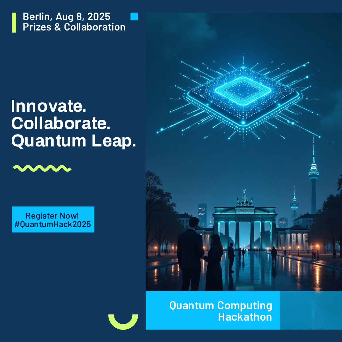 Quantum Computing Hackathon LinkedIn Post Template - AI Designs by ...