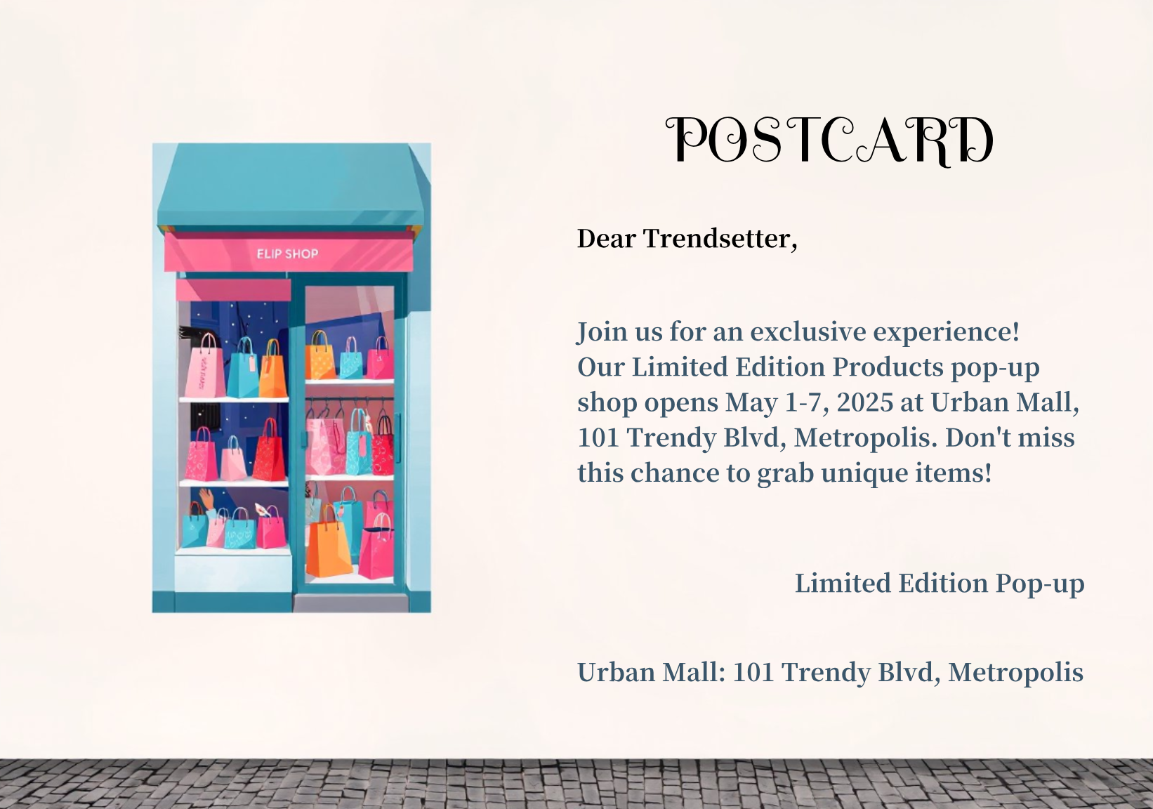 Limited Edition Products Pop-up Postcard Template - AI Designs by ...