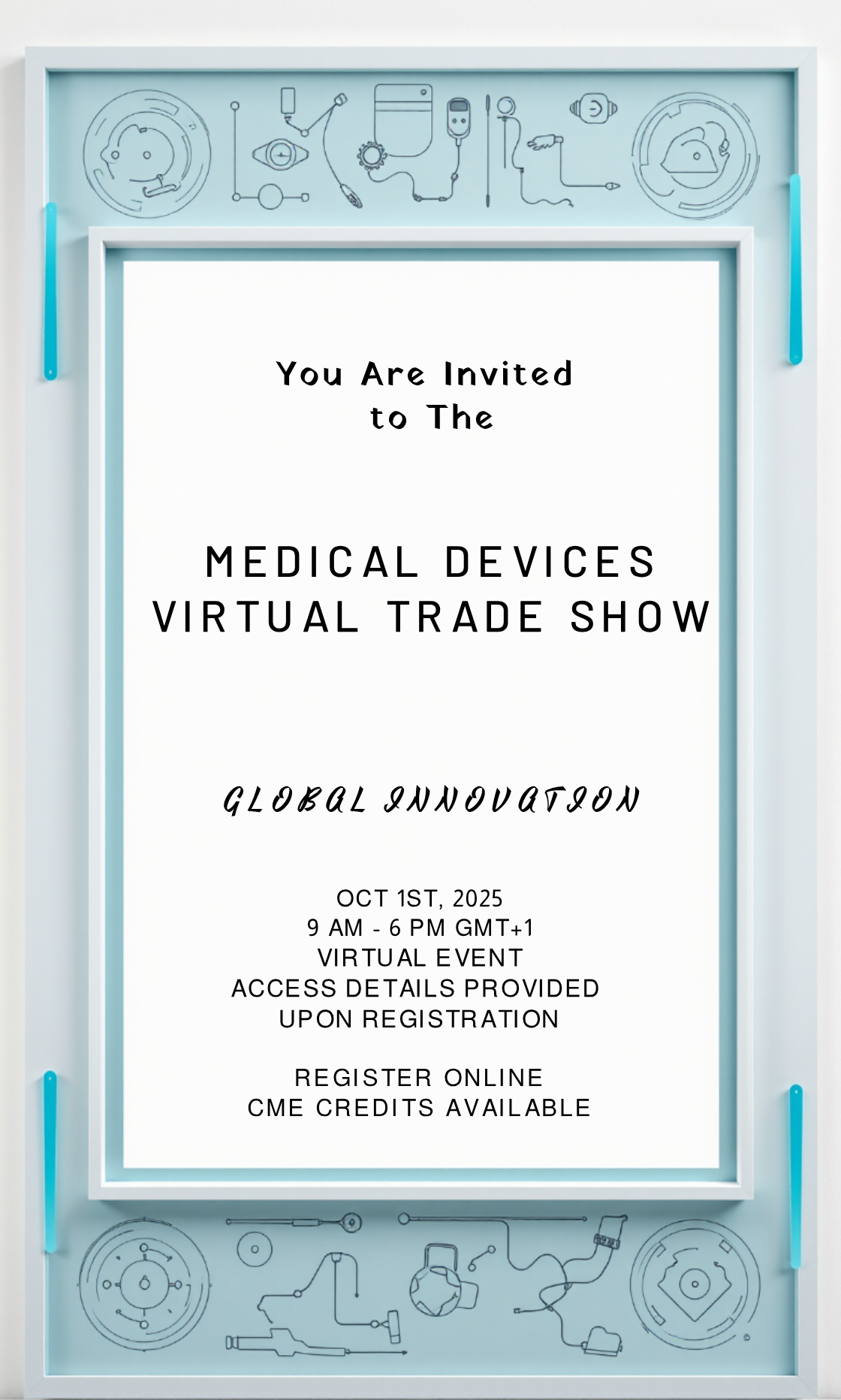 Medical Devices Virtual Trade Shows Invitation Template - AI Designs by ...