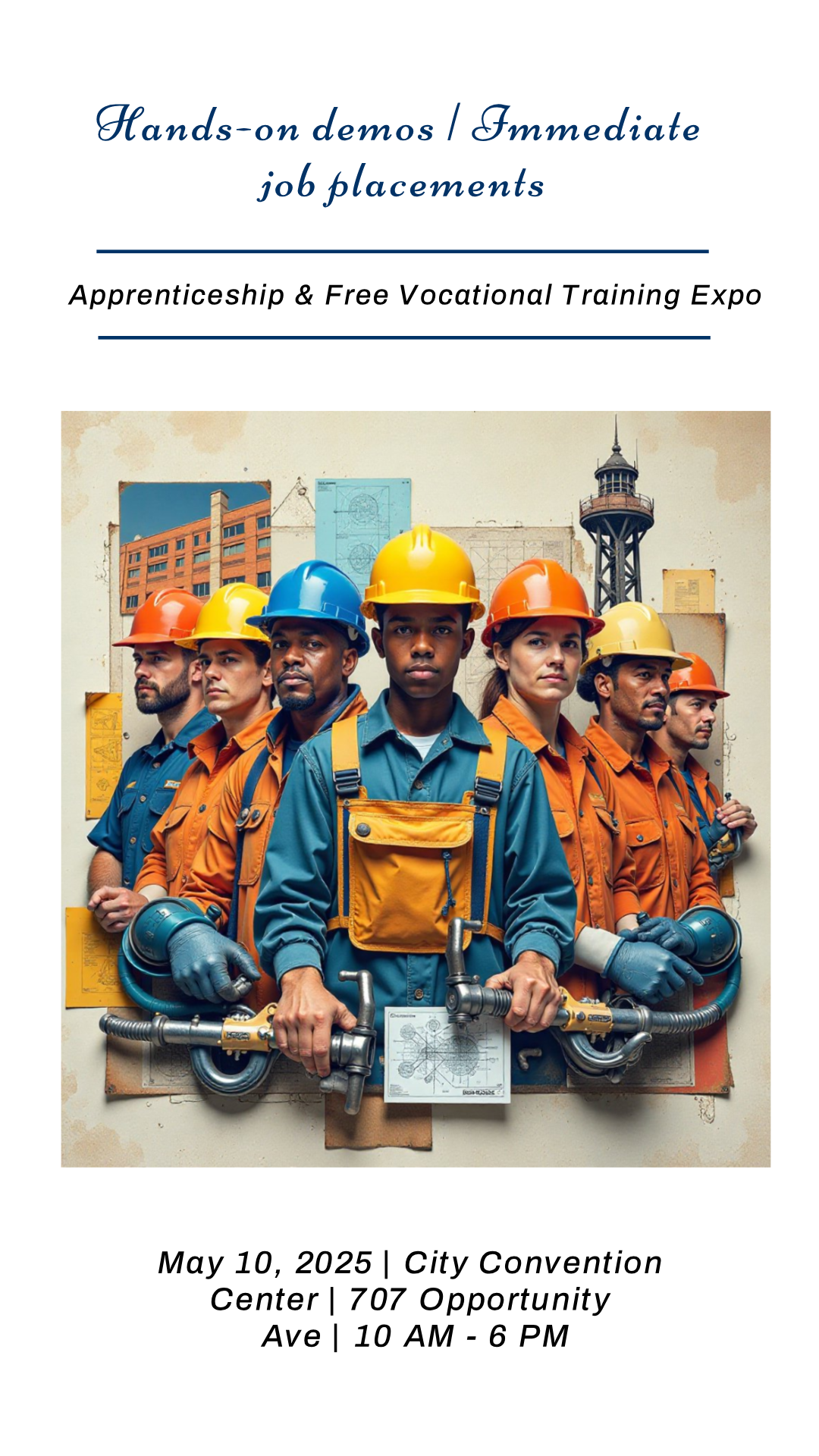 Apprenticeship and Free Vocational Training Expo Poster Template - AI ...