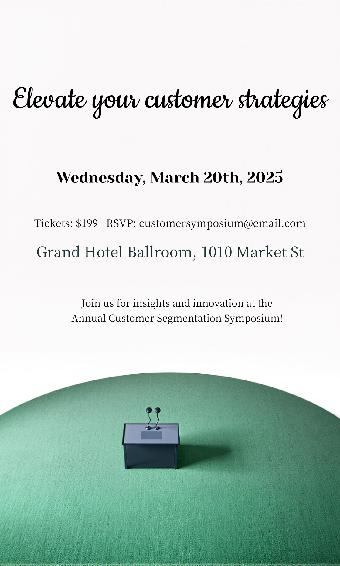 Annual Customer Segmentation Symposium Invitation Template - AI Designs ...