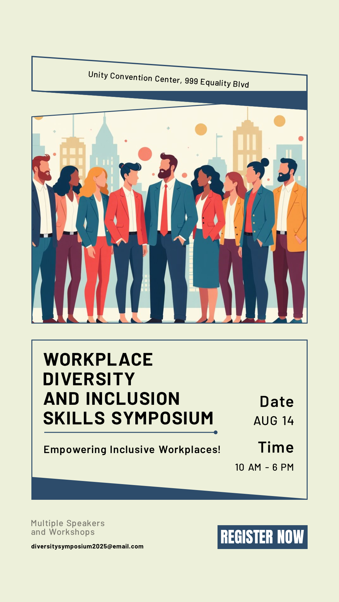 Workplace Skills Development Diversity Symposium Poster Template - AI ...
