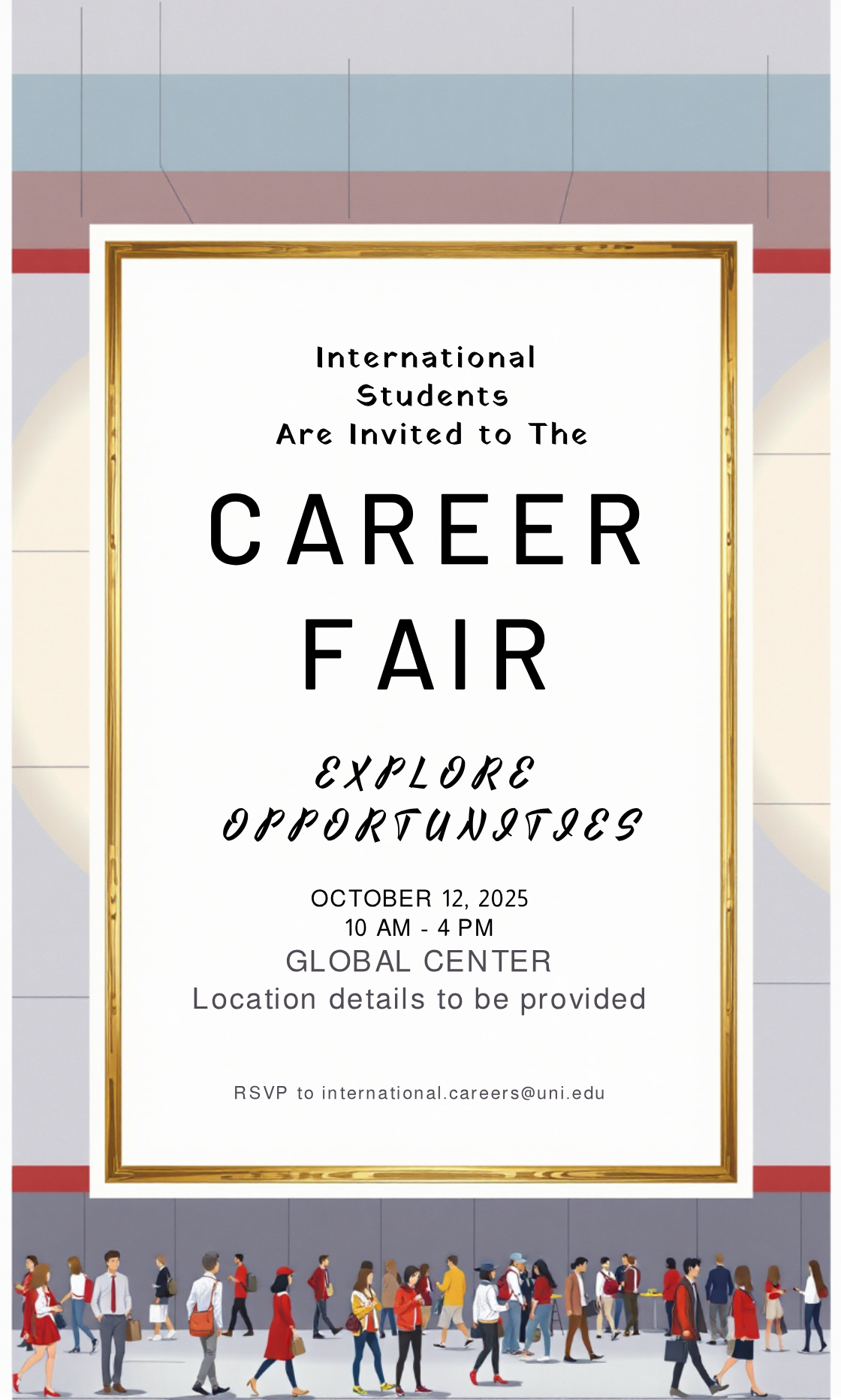 International Students University Career Fair Invitation Template - AI ...