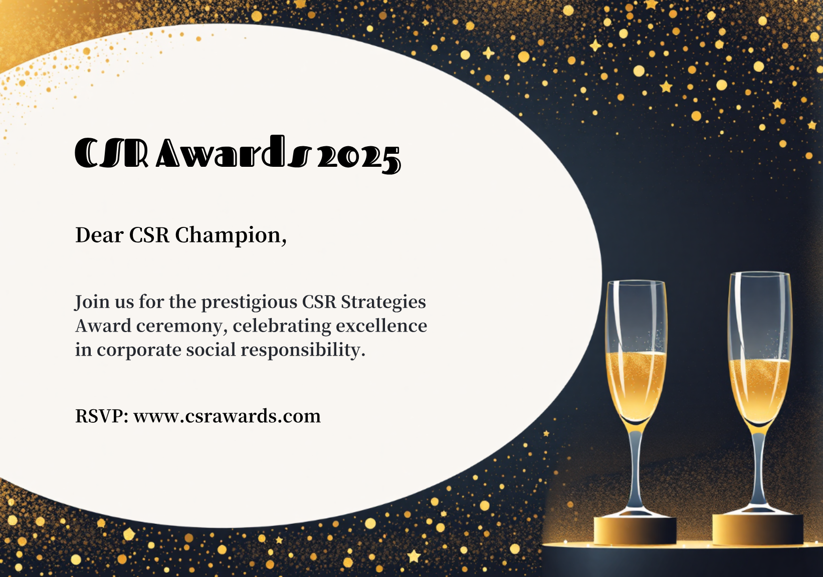 CSR Strategies Award Ceremony Postcard Template - AI Designs by MolyPix.AI