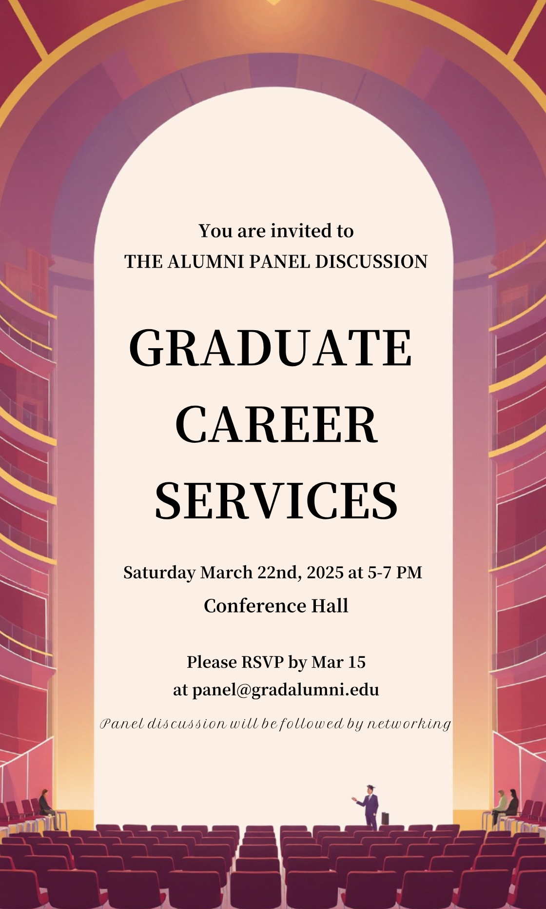 Graduate Career Services Alumni Panel Invitation Template - AI Designs ...