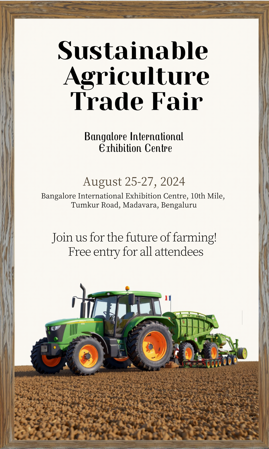Sustainable Agriculture International Trade Fairs Invitation Template ...