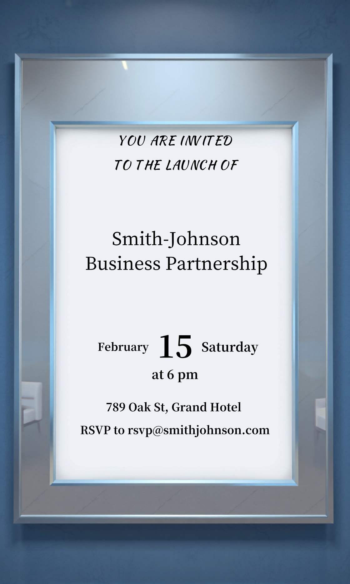 Business Partnership Launch Invitation Template - AI Designs by MolyPix.AI