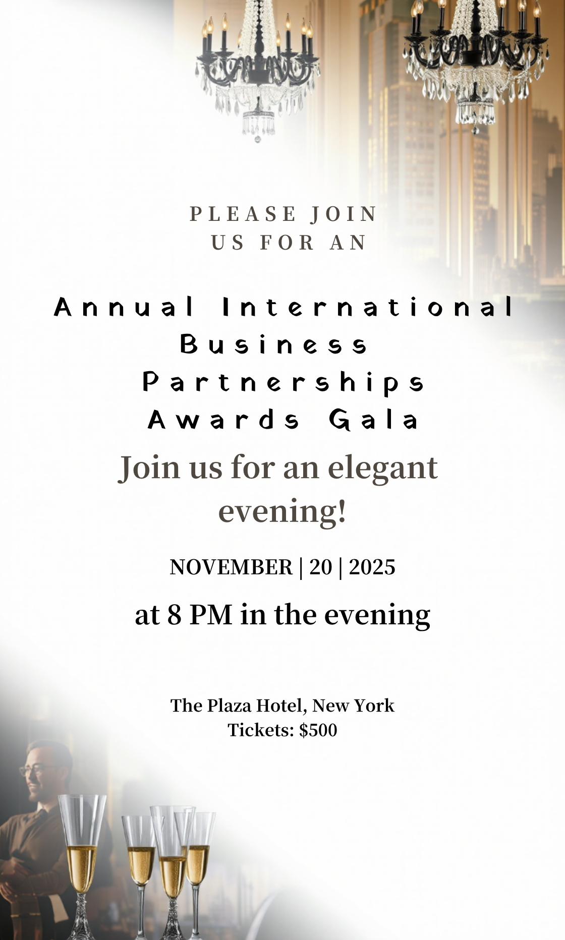 International Business Partnerships Awards Gala Invitation Template ...