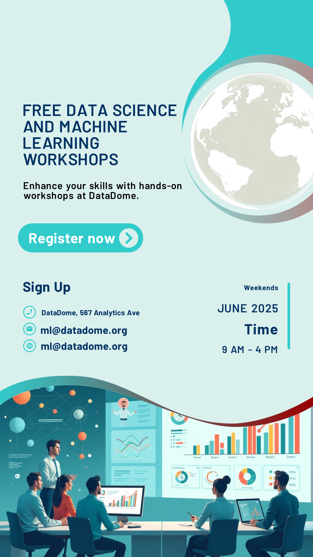 Free Programming Courses: Data Science Poster Template - AI Designs by ...