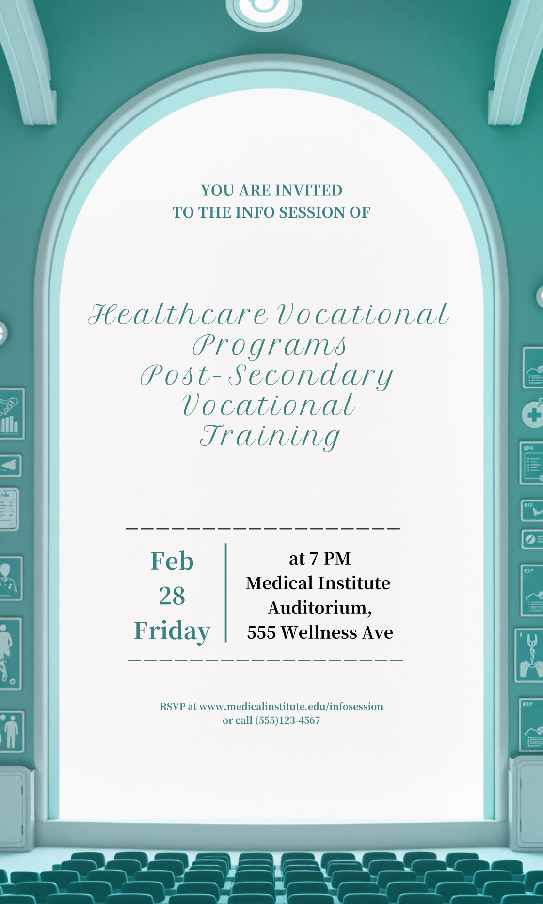Healthcare Vocational Programs Info Invitation Template - AI Designs by ...