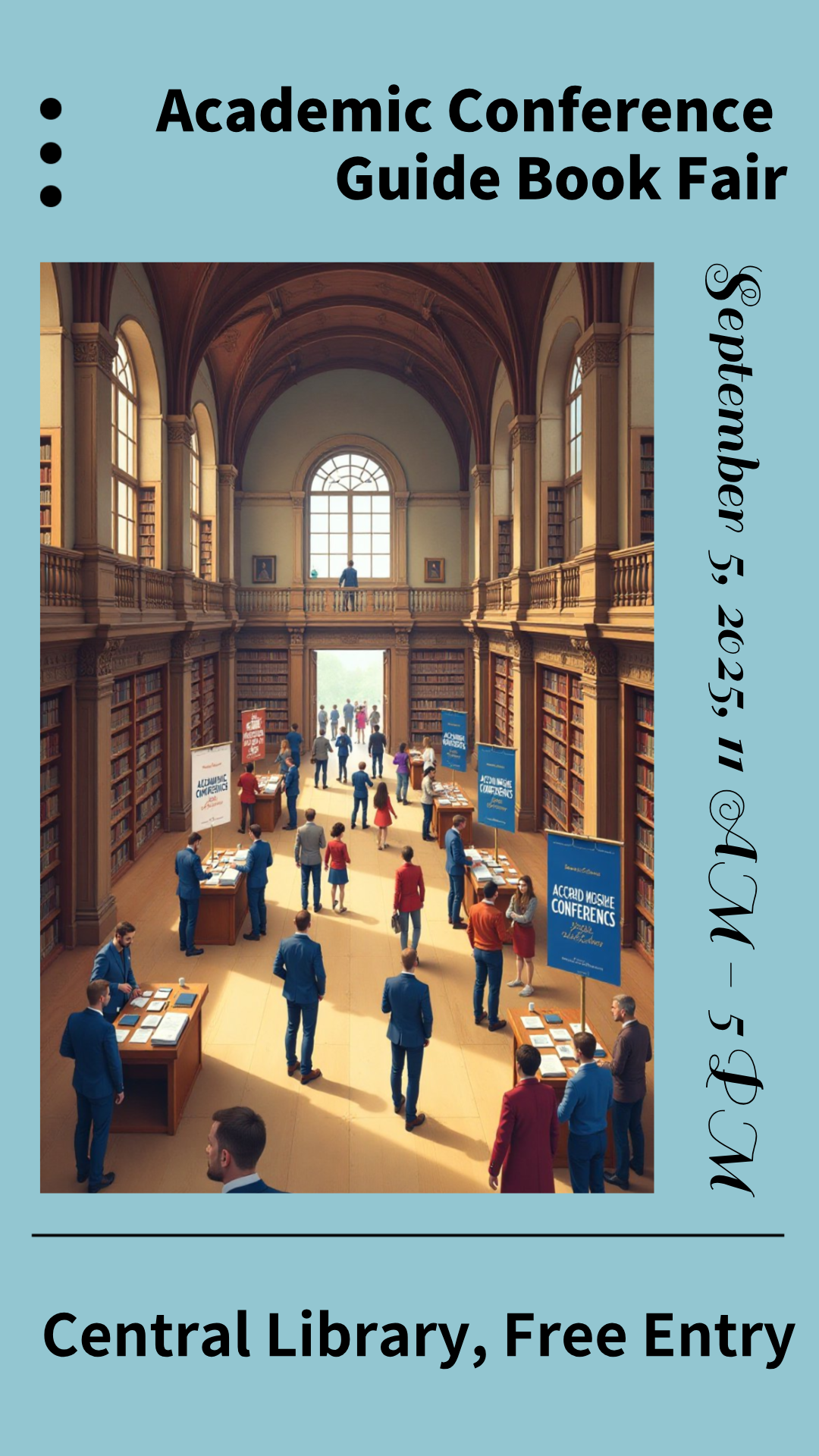 Academic Conference Guide Book Fair Poster Template - AI Designs by ...