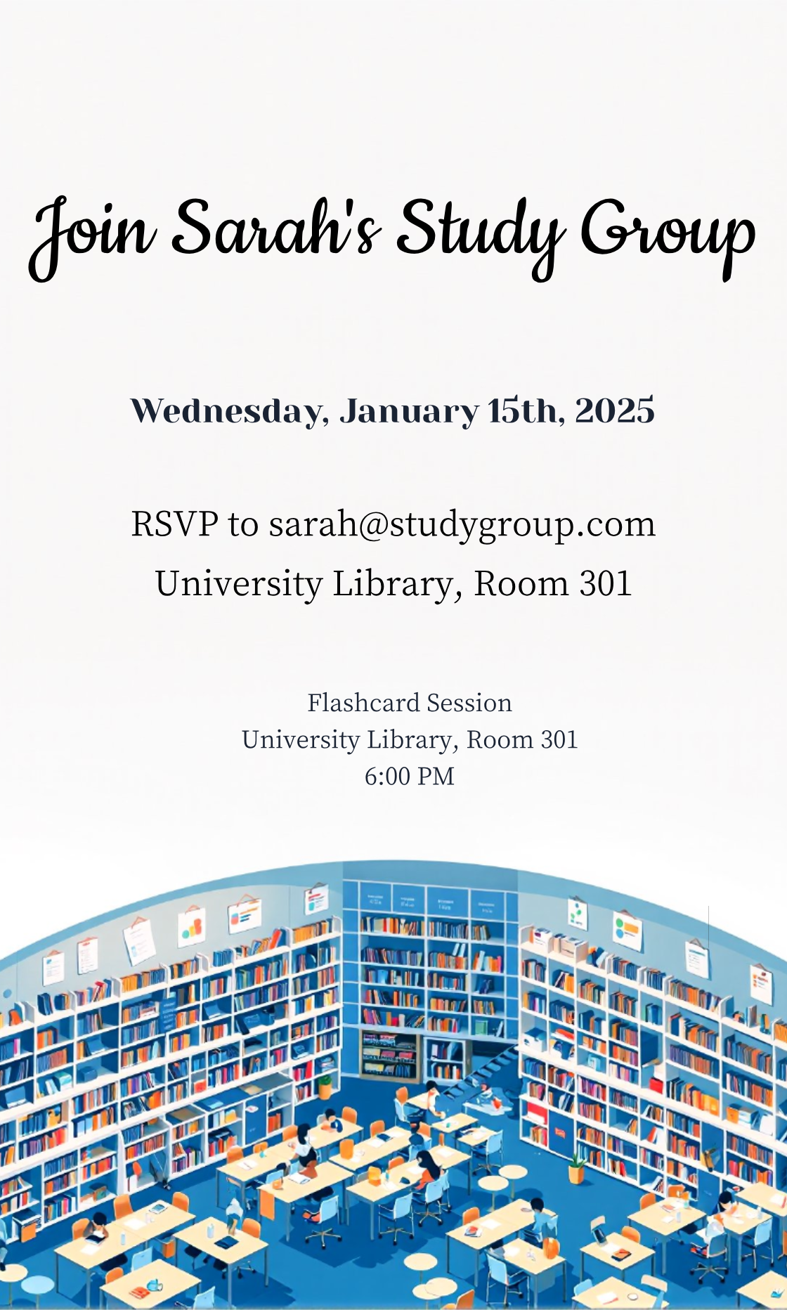 Study Group Flashcards Session Invitation Template - AI Designs by ...