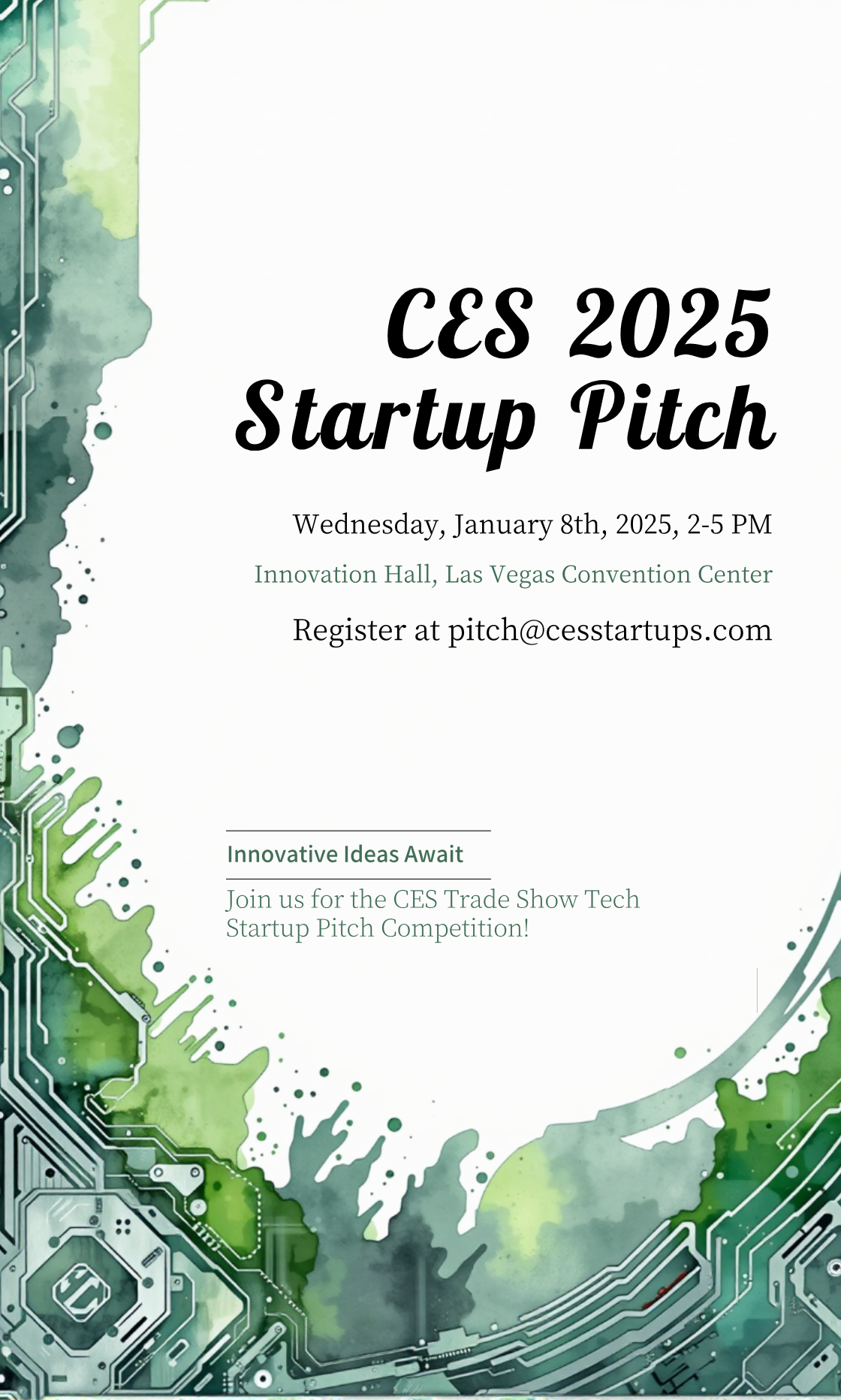 CES Trade Show Tech Startup Invitation Template - AI Designs by MolyPix.AI