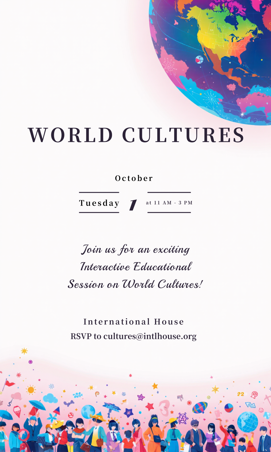 Interactive World Cultures Educational Session Invitation Template - AI ...