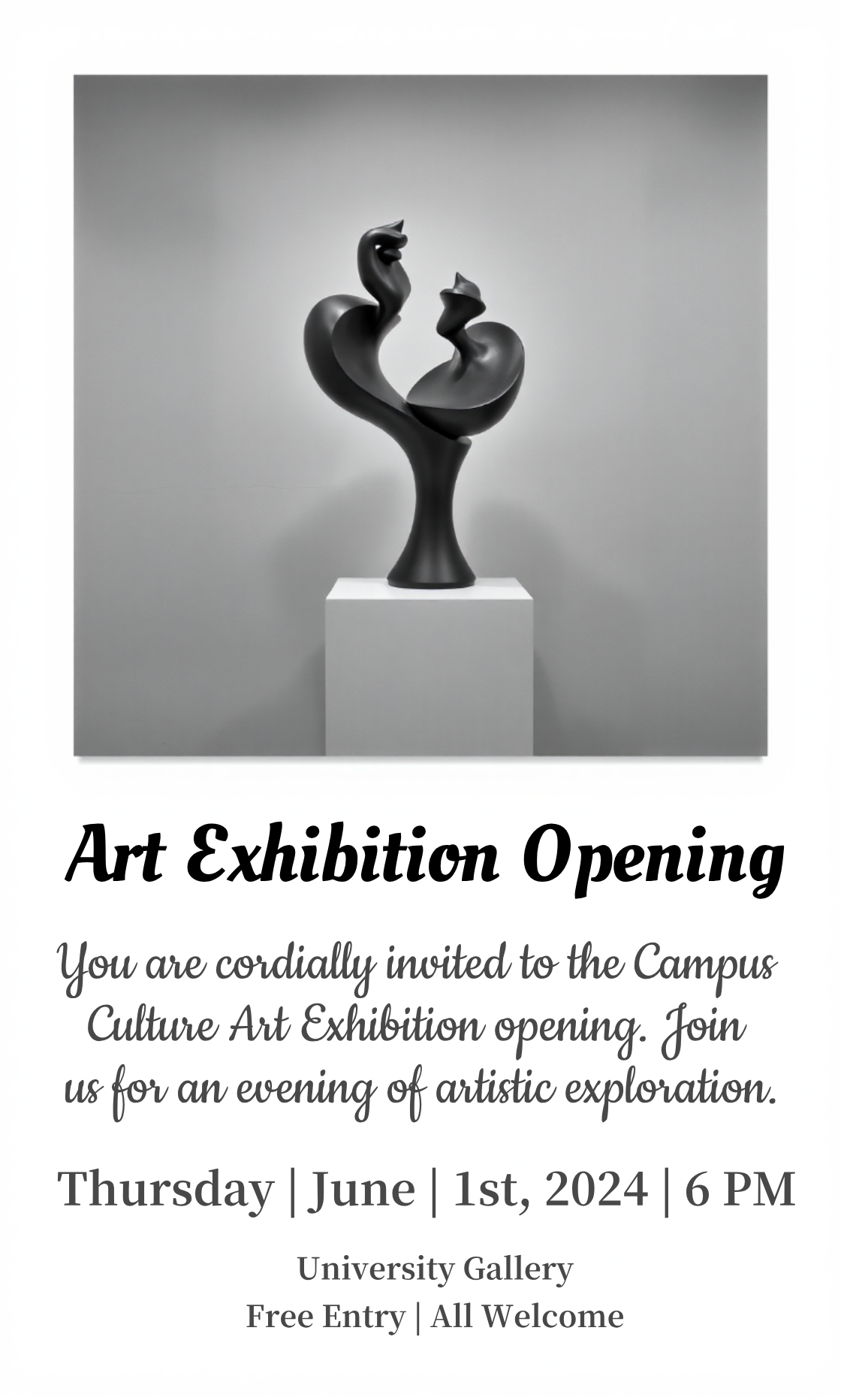 Campus Culture Art Exhibition Invitation Template - AI Designs by ...