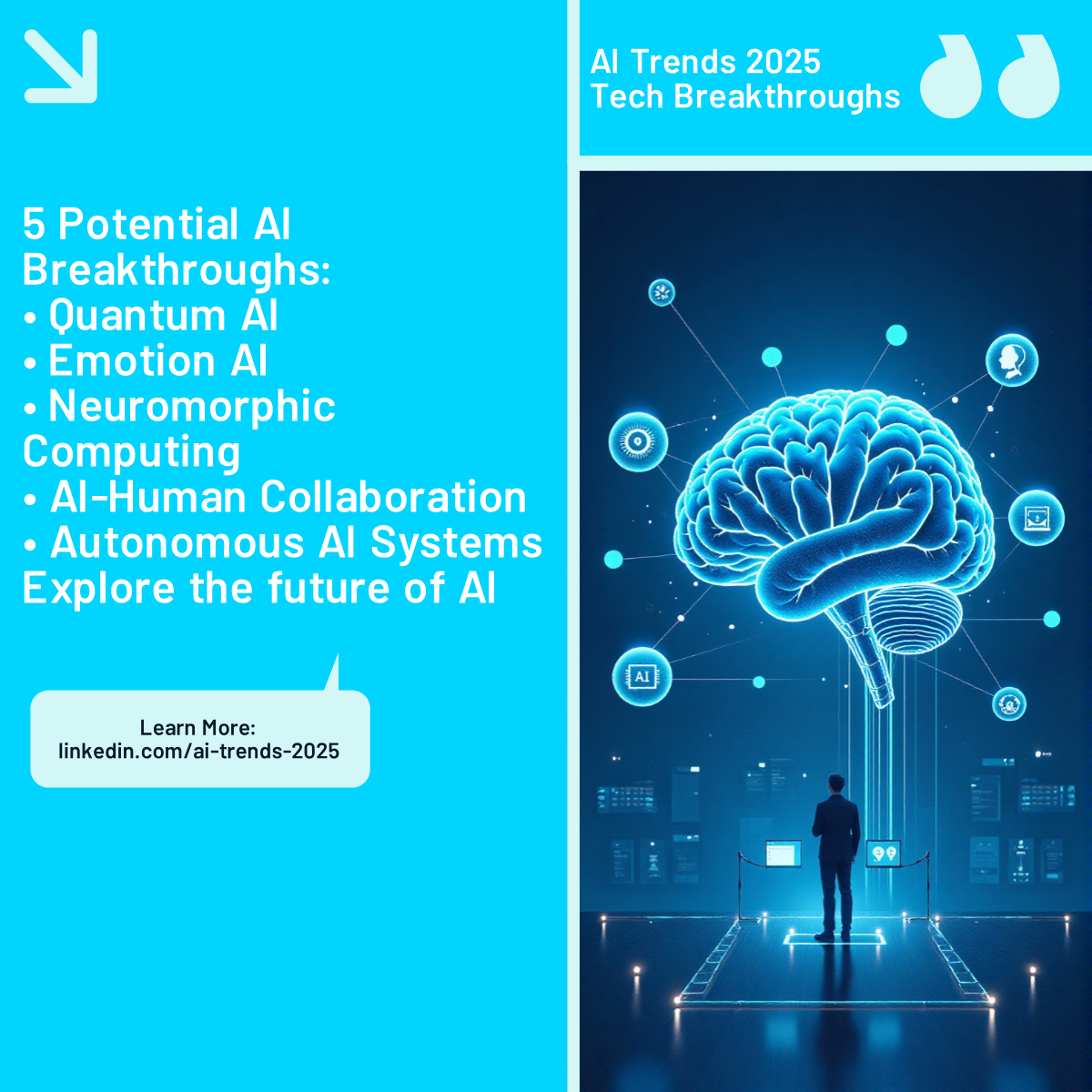 Artificial Intelligence AI Technology 2025 LinkedIn Post Template - AI Designs by MolyPix.AI