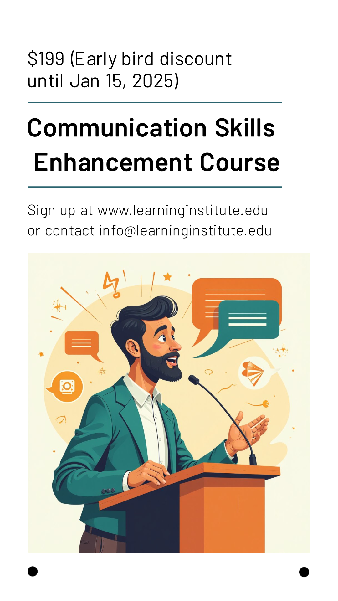 Communication Workplace Skills Enhancement Course Poster Template - AI ...