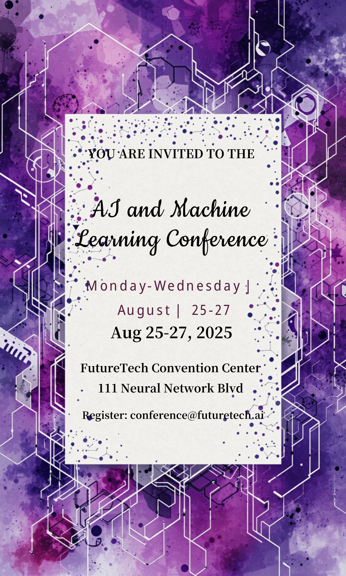 AI Machine Learning Computer Programming Course Invitation Template ...