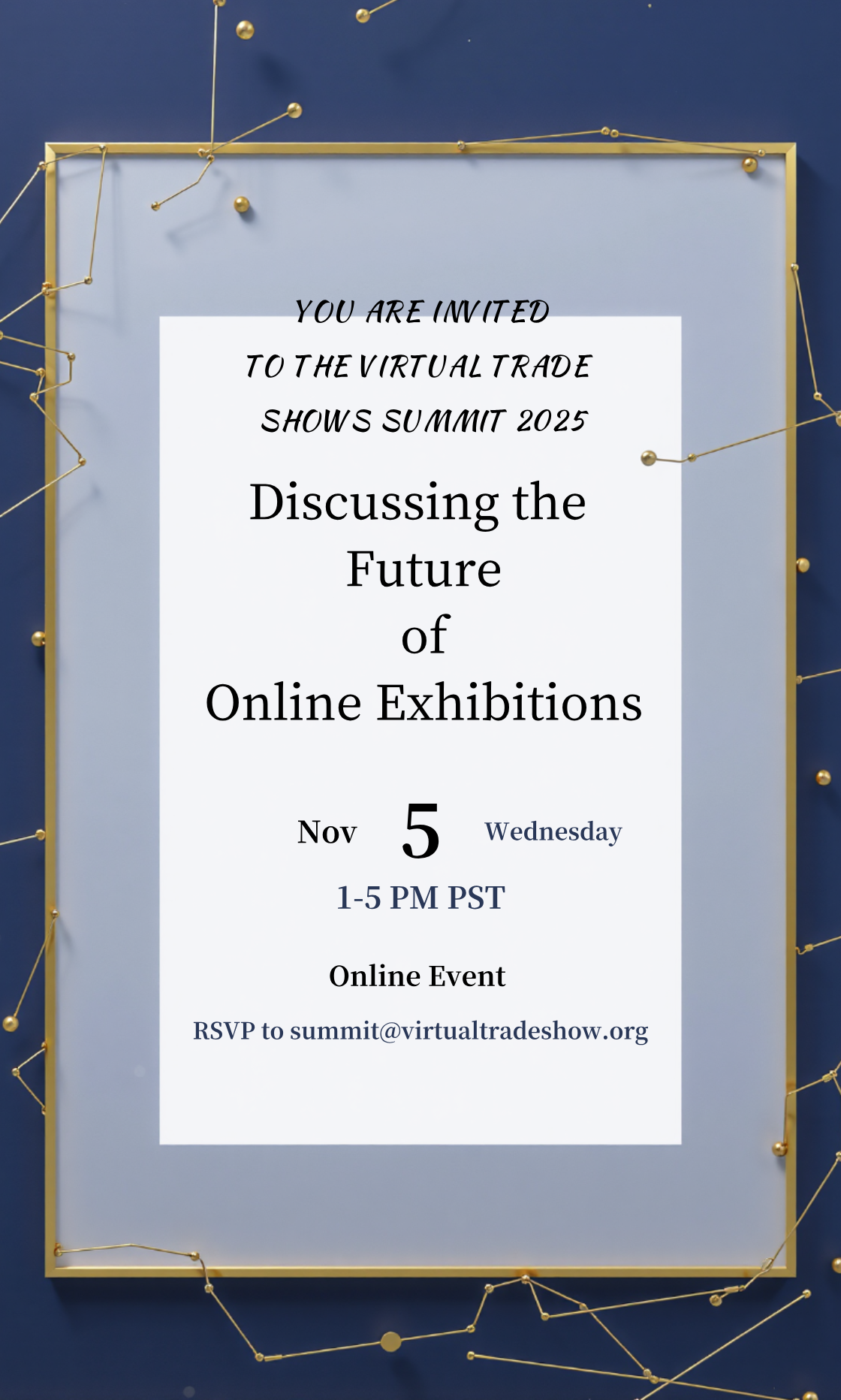 Virtual Trade Shows Summit Invitation Template - AI Designs by MolyPix.AI
