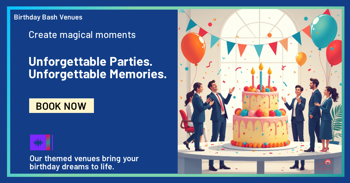 Themed Birthday Party Places LinkedIn Single Image Ad Template - AI ...
