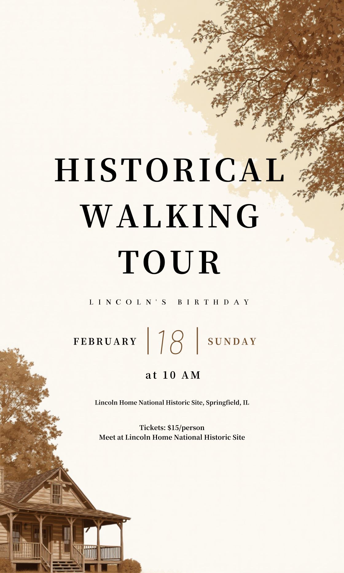 Lincoln Birthday Historical Tour Invitation Template - AI Designs by ...