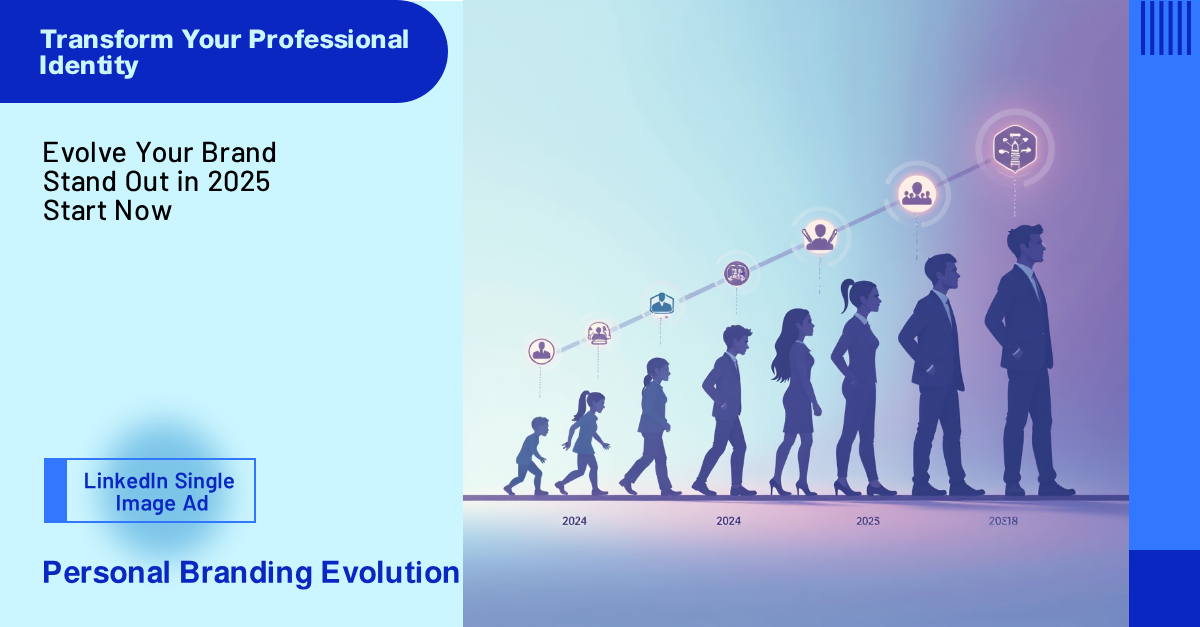 Personal Branding 2025 Evolution LinkedIn Single Image Ad Template - AI Designs by MolyPix.AI