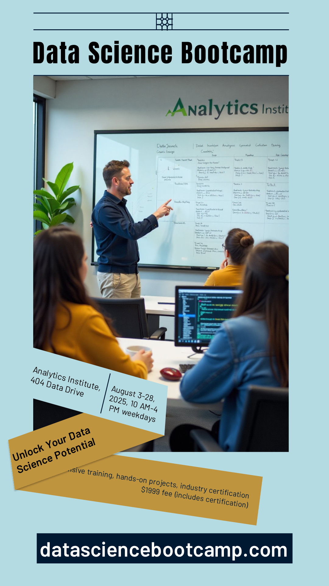 Data Science Coding and Programming Courses Poster Template - AI ...