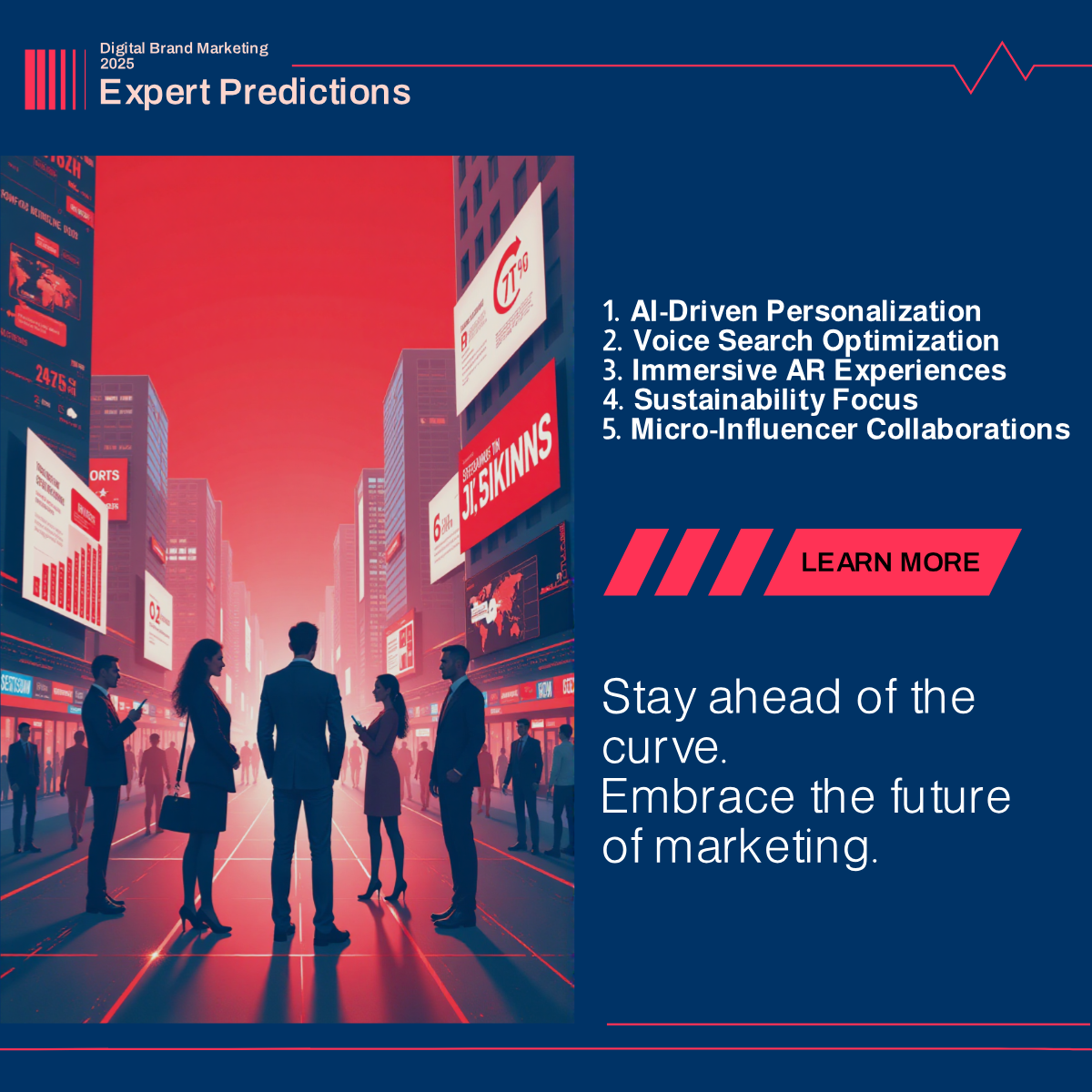 Digital Brand Marketing 2025 Predictions LinkedIn Post Template - AI ...