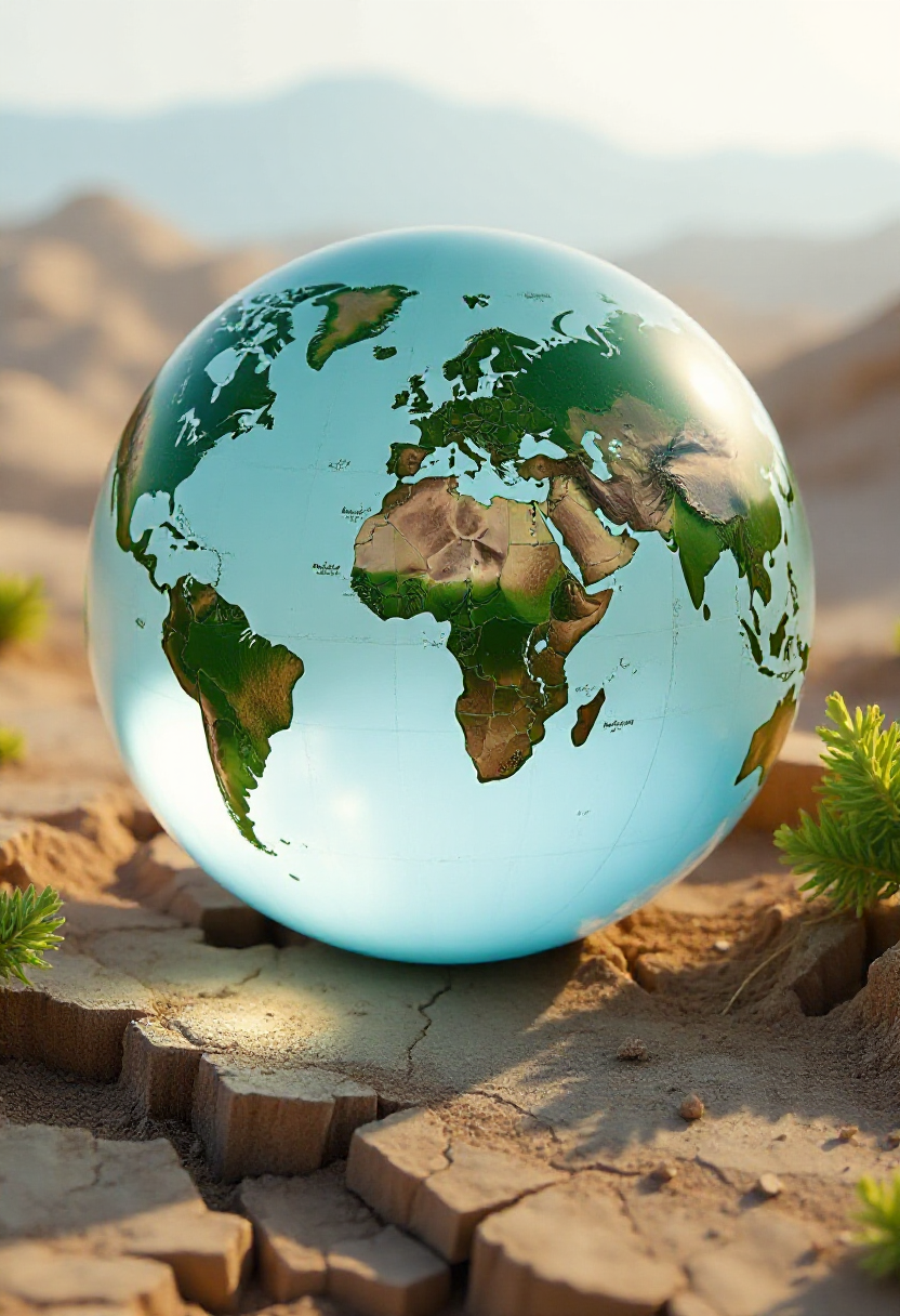 Global Water Crisis World Map Image Template - AI Designs by MolyPix.AI