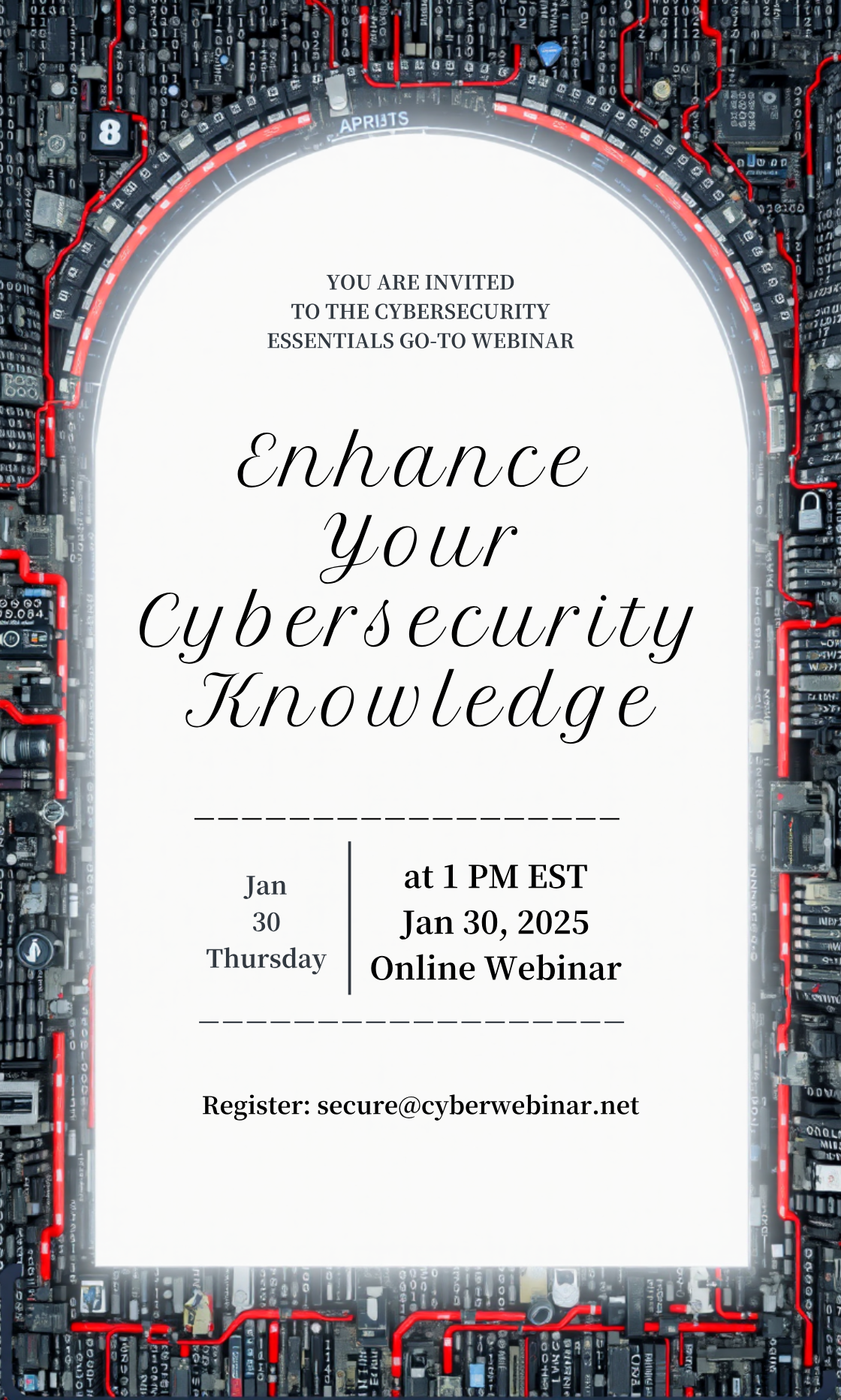Cybersecurity Essentials Go-to Webinar Invitation Template - AI Designs ...