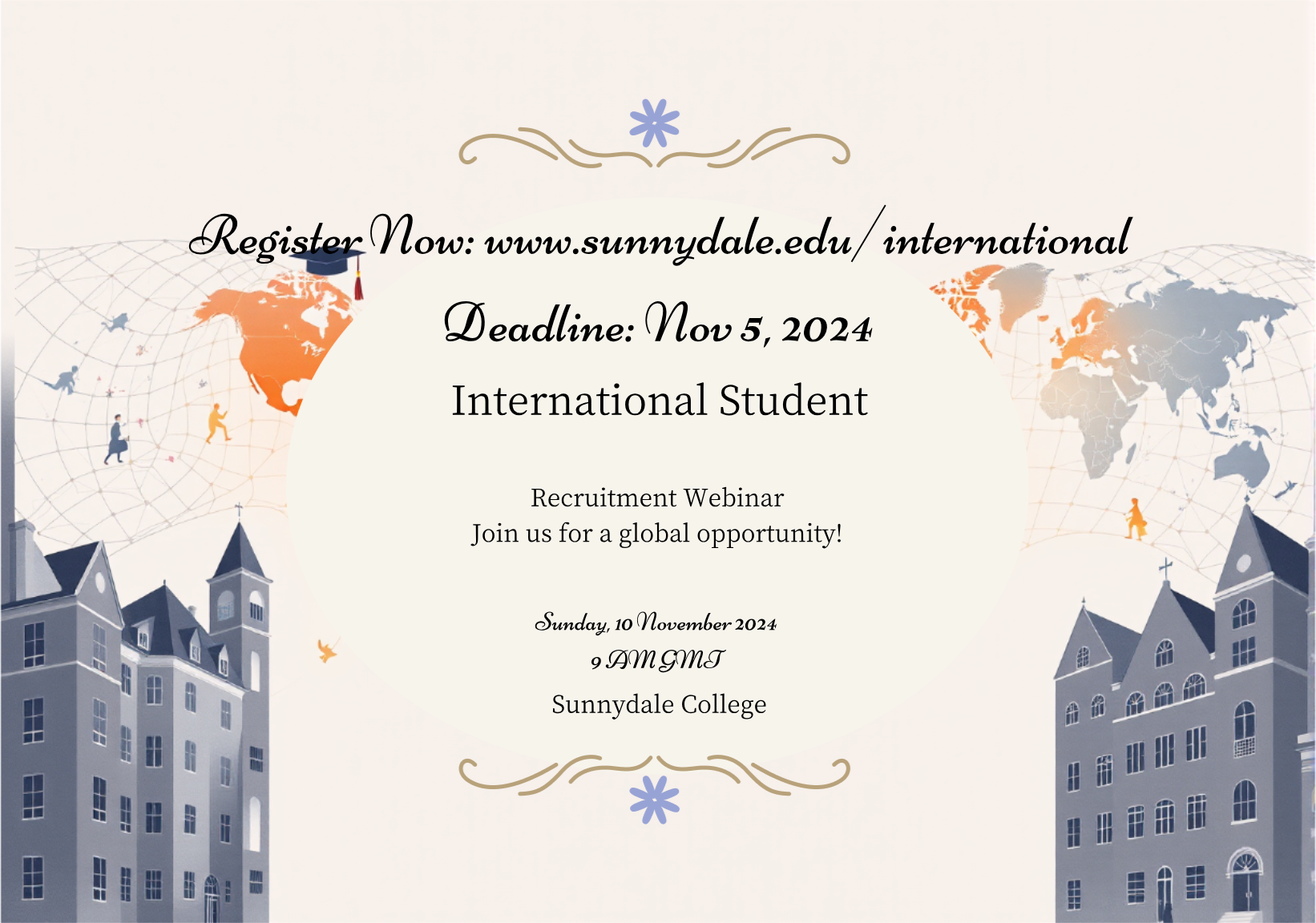 International College Recruitment Process Postcard Template - AI ...