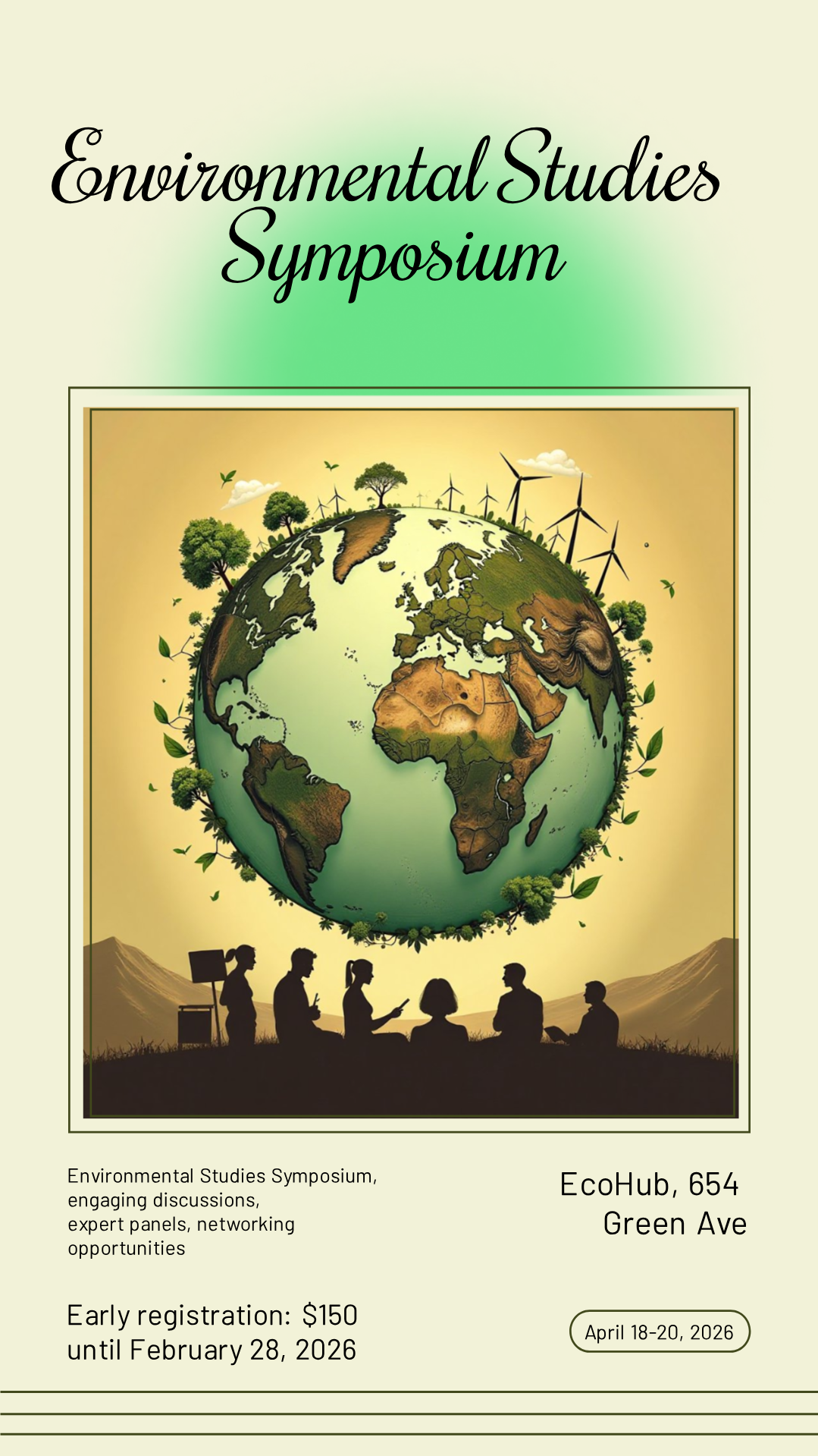 Environmental Studies Academic Conference Schedule Poster Template - AI ...
