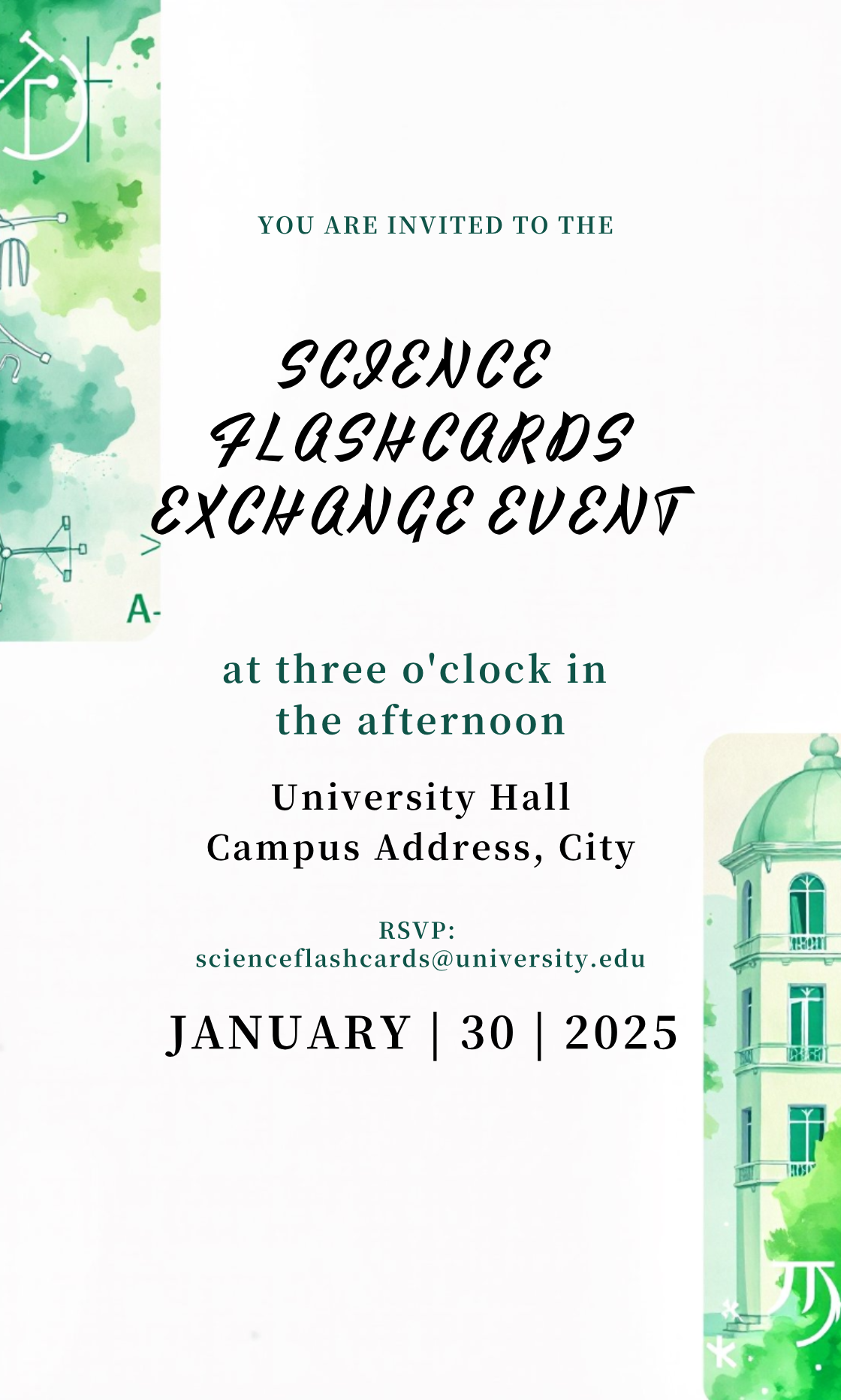Science Flashcards Exchange Event Invitation Template - AI Designs by ...