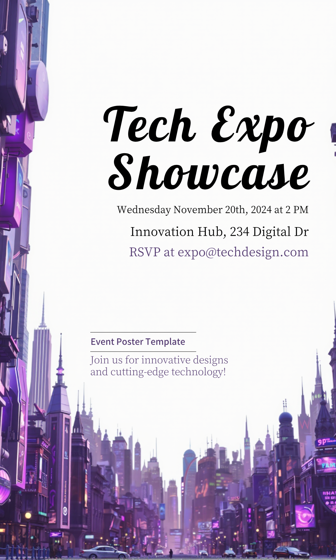 Tech Expo Event Poster Template Invitation Template - AI Designs by ...